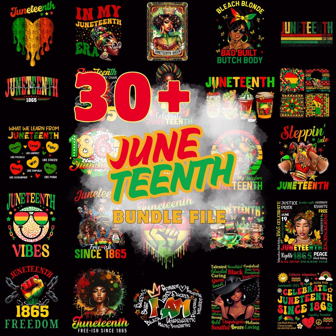 30+ Juneteenth PNG Bundle, Juneteenth Sublimation Png, Free-ish, Black ...