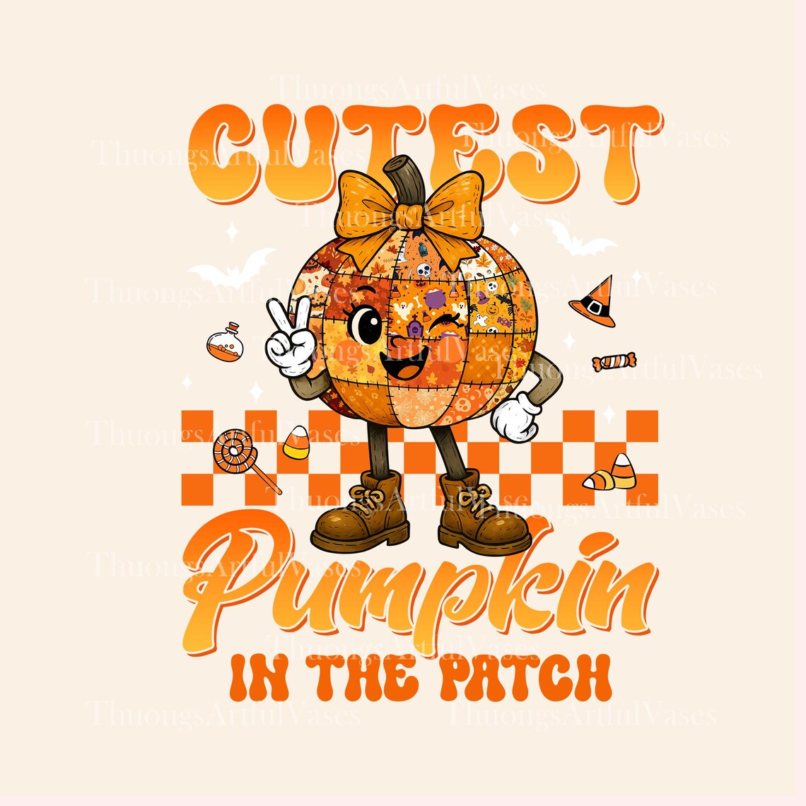 Cutest Pumpkin in the Patch Png, Fall Pumpkin Bow Png, Girly Fall Png ...