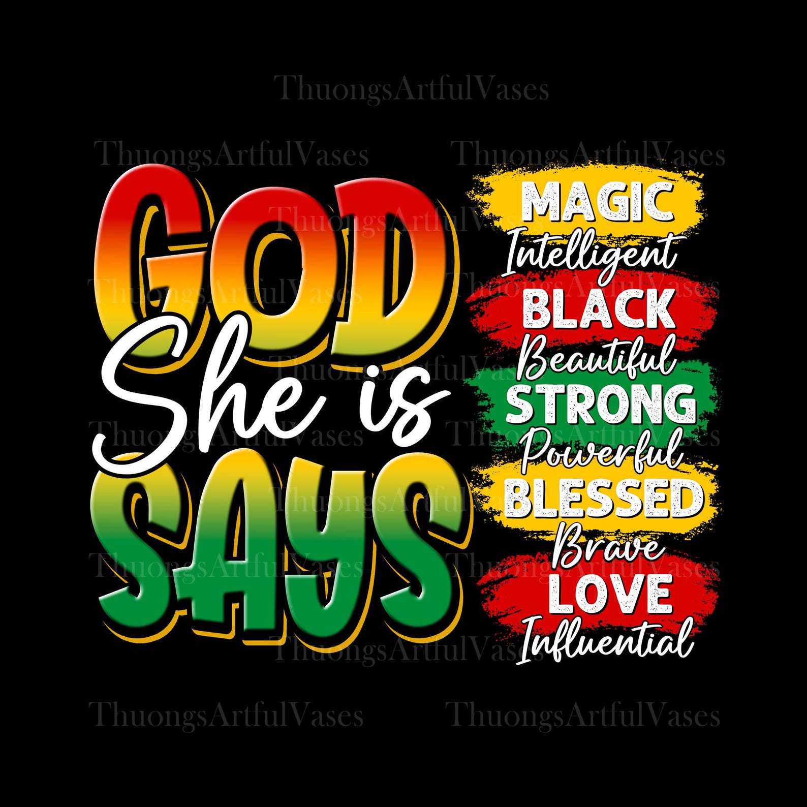 God Say She is Png, Juneteenth Png, Juneteenth 1865 Png, Black Freedom ...
