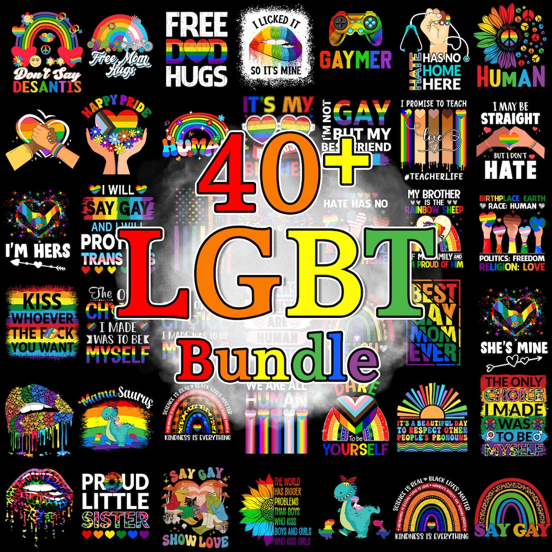 40+ LGBTQ PNG Bundle, Gay Pride Png, Pride Month Lgbt Design, Rainbow ...