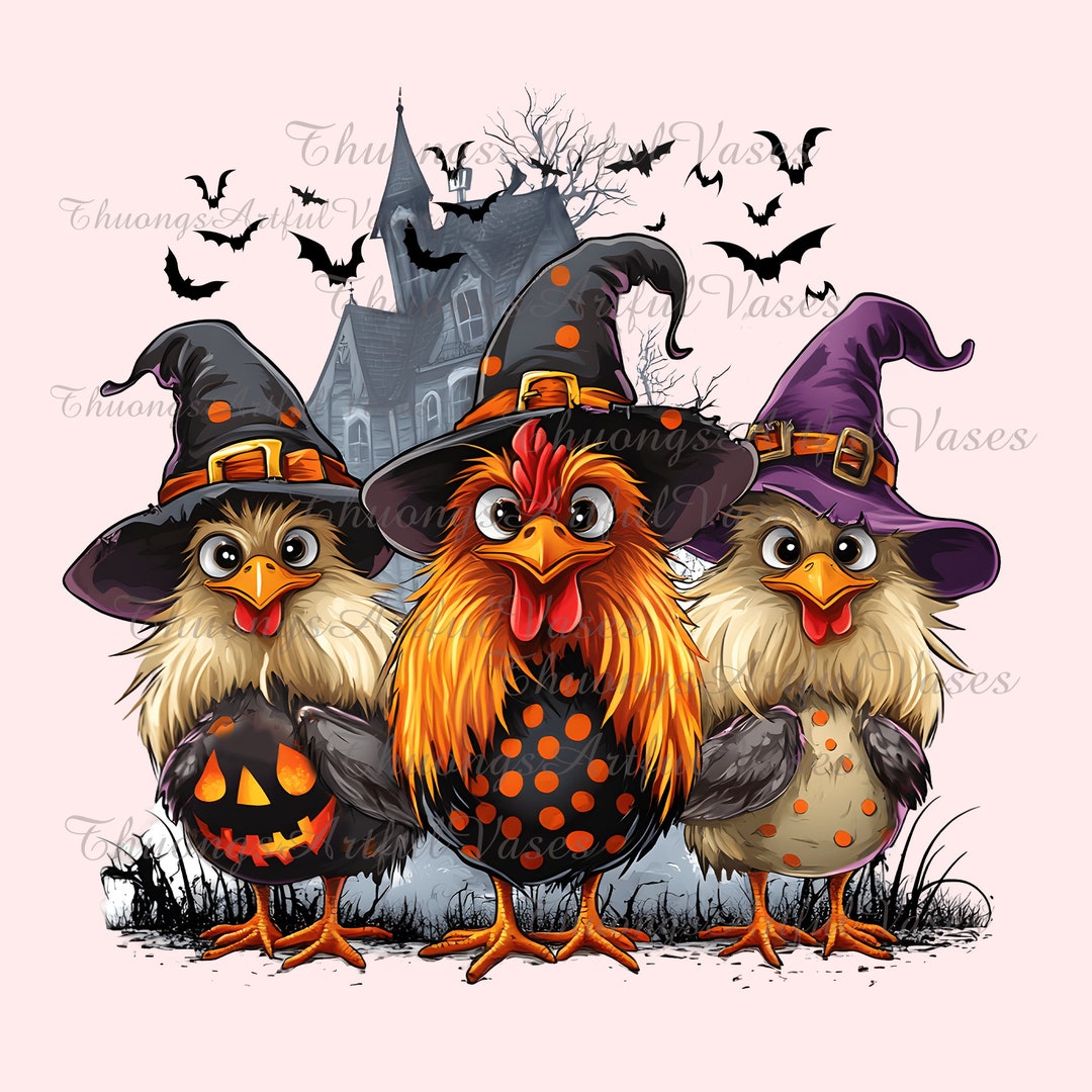 Chicken Halloween PNG, Halloween Chickens Png, Host Chickens Png ...