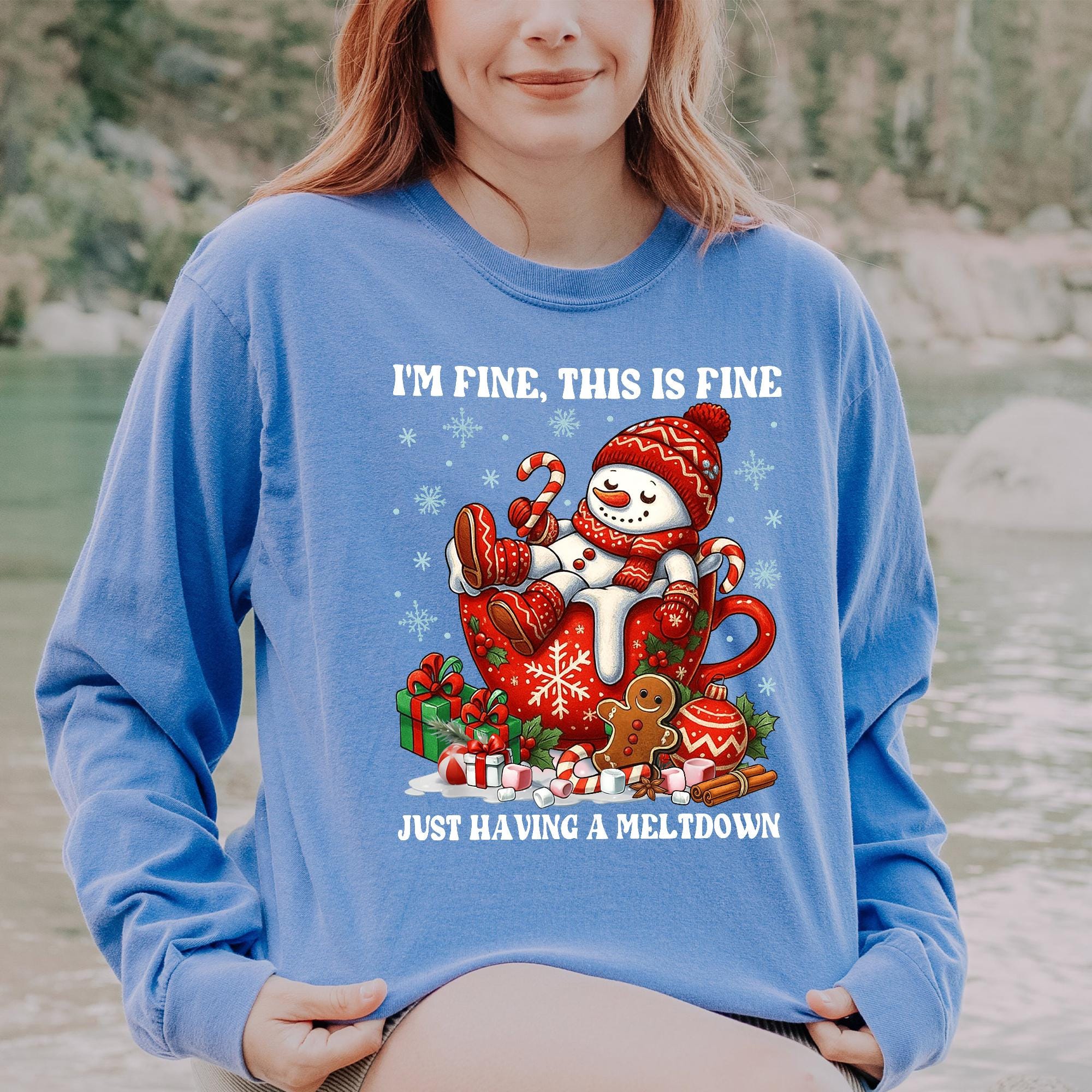 I'm Fine, This is Fine Just Having a Meltdown PNG, Funny Christmas ...
