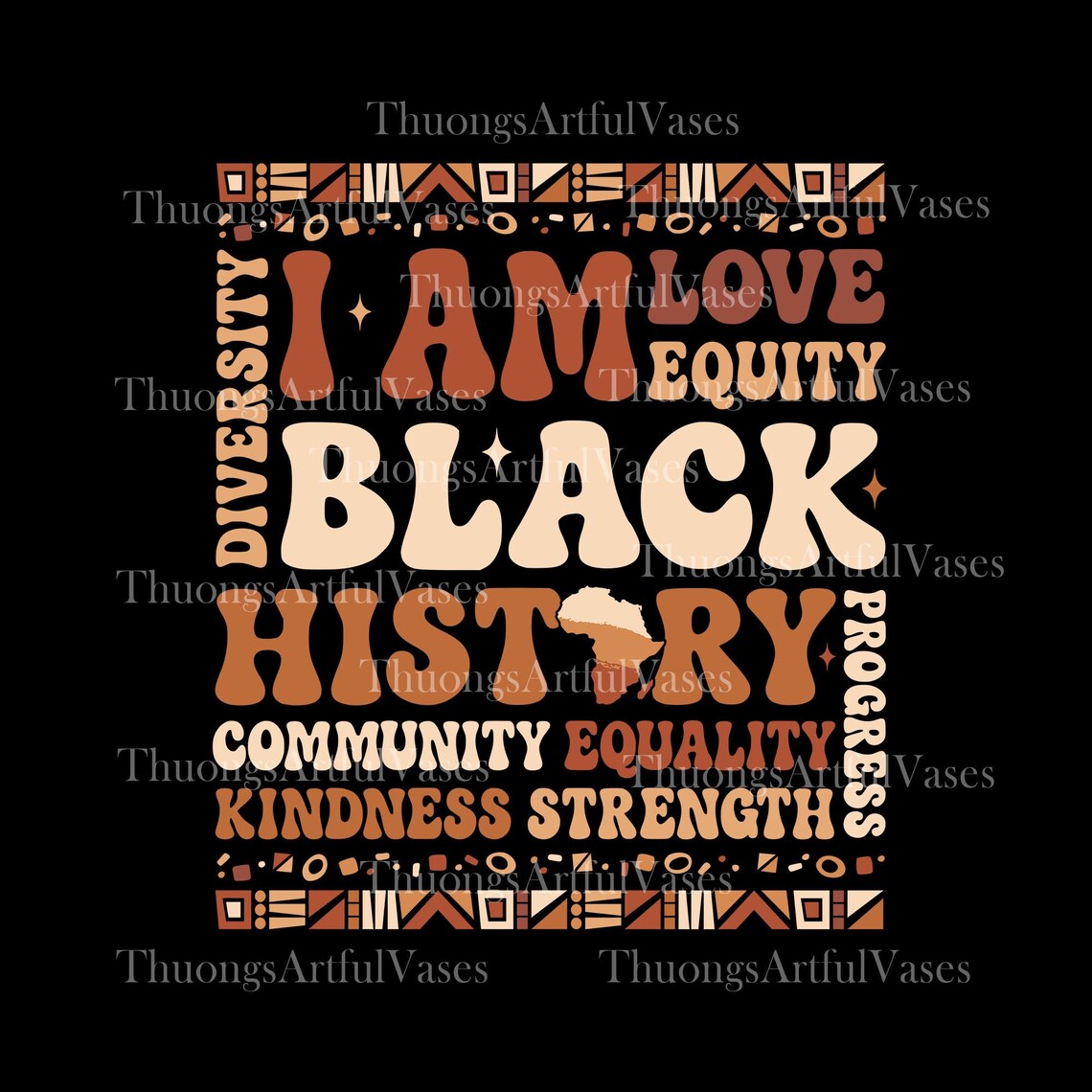 I Am Black History PNG, Black History Month PNG, Inspirational Quote ...