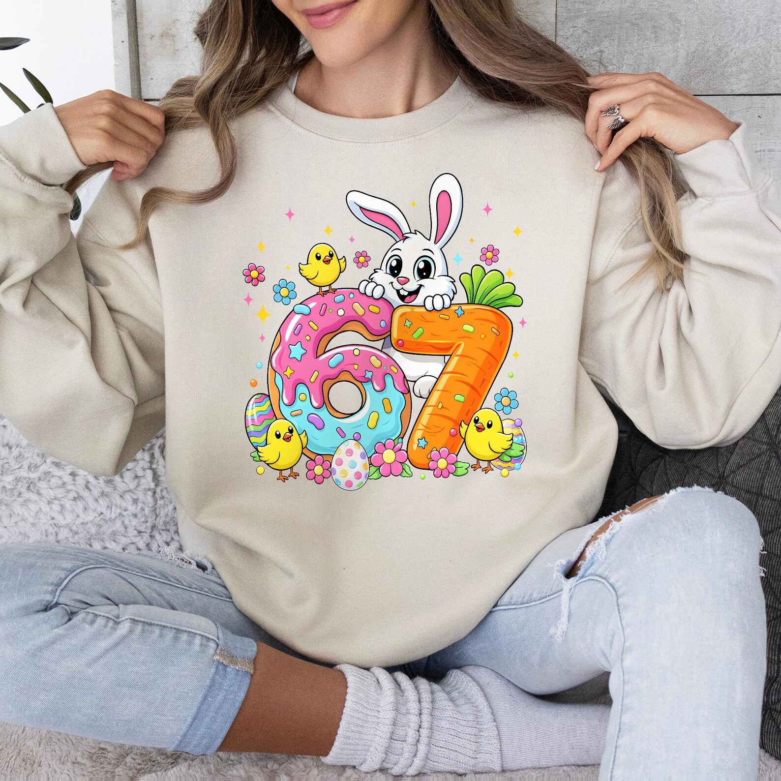 Happy Easter Day 67 Bunny PNG, Six Seven Easter Day, 67 Easter Egg Png ...