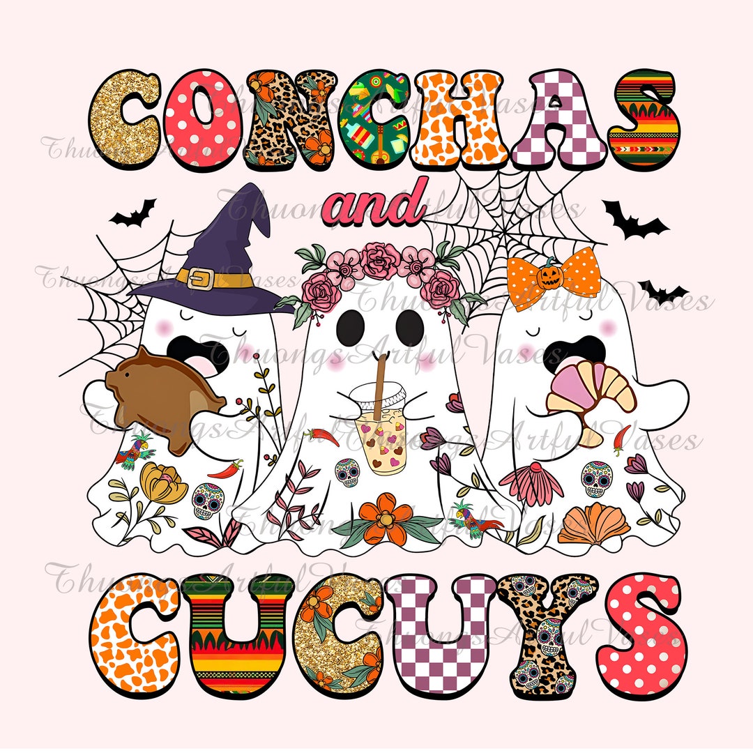 Conchas and Cucuys Mexican Ghost Png, Spooky Conchas Png, Mexican Ghost ...