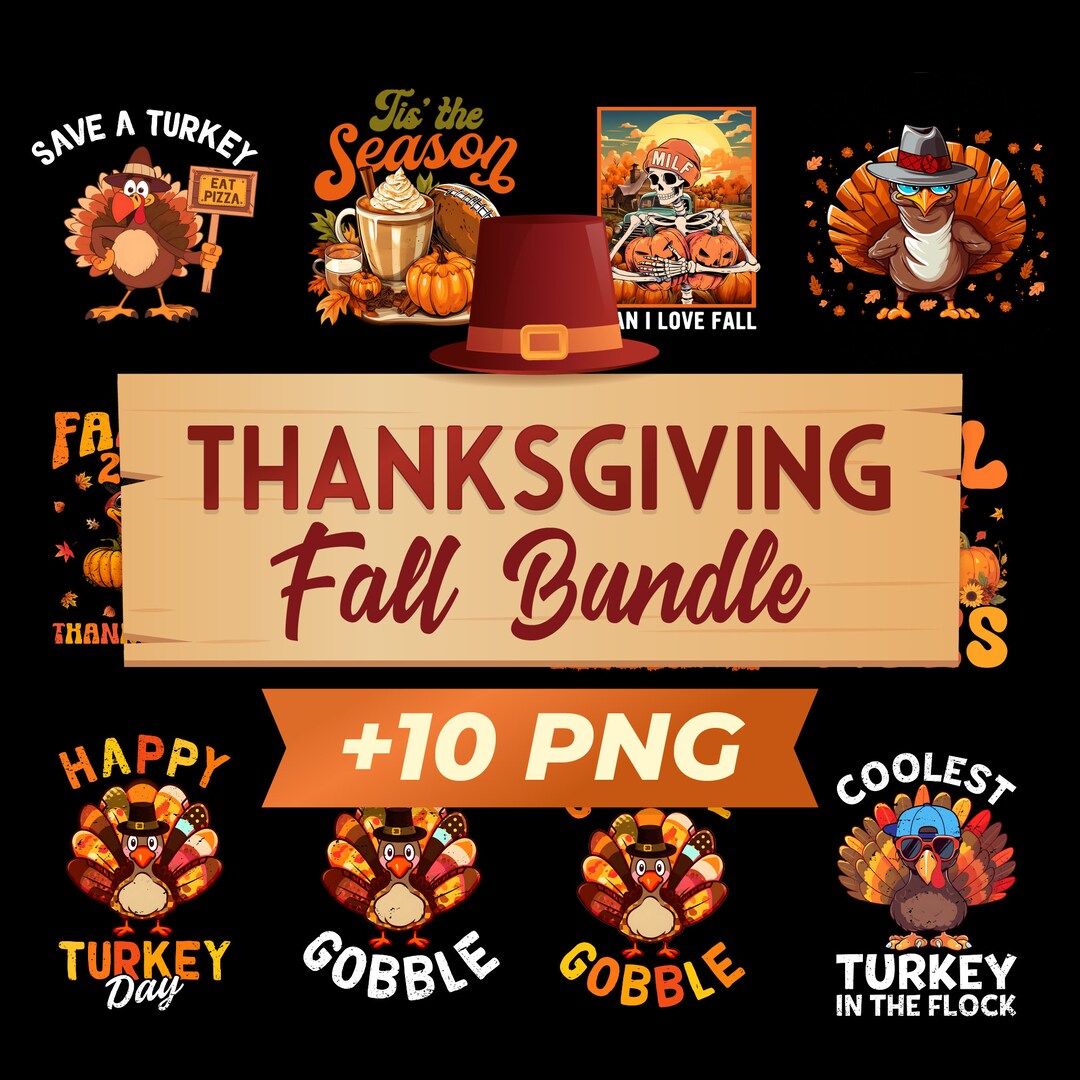 Retro Fall Bundle Png, Thanksgiving Turkey Png, Hello Fall Cozy Pumpkin ...