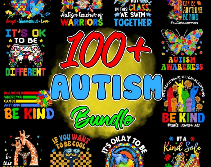 100+ Autism Designs Bundle, Autism Awareness Png, Autism Quote Png, Au ...