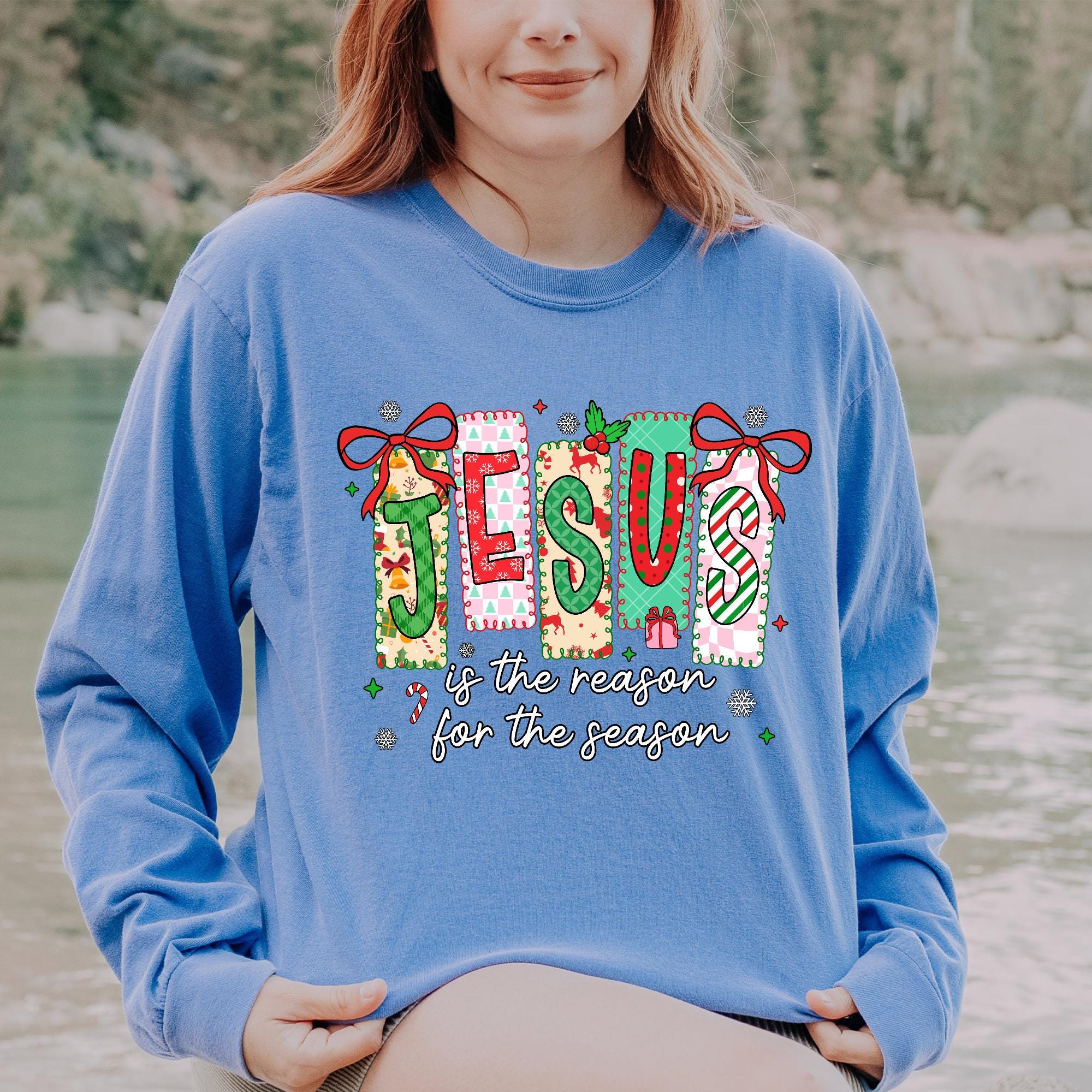 Jesus is the Reason for the Season PNG, Coquette Christian Christmas ...