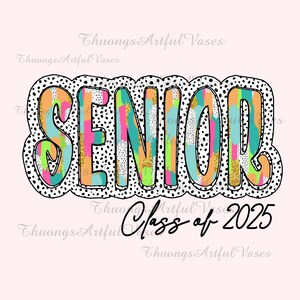 Retro Senior PNG, Trendy Senior 2025 PNG, Senior Class of 2025 ...