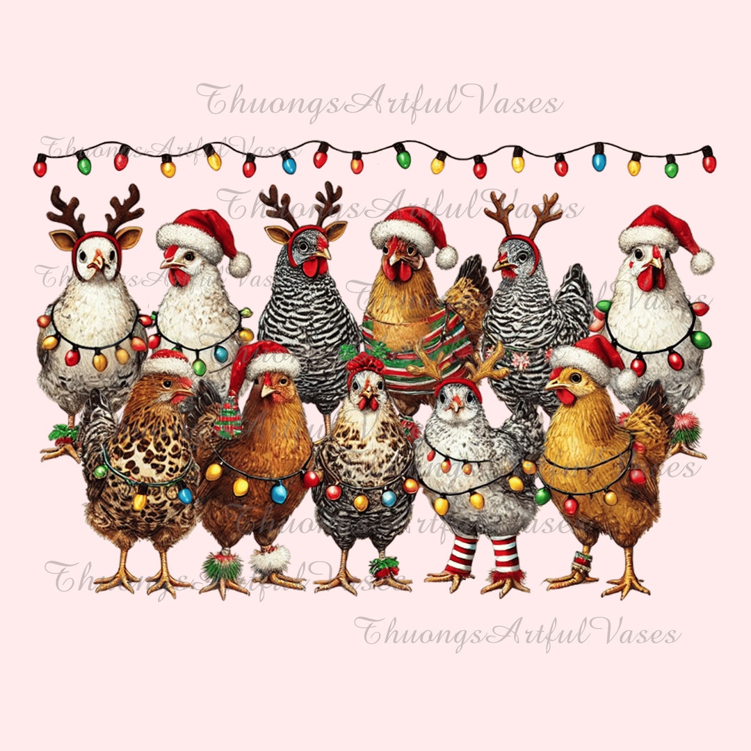 Funny Christmas Chicken Png, Merry Chickmas, Chicken Mom Lover ...