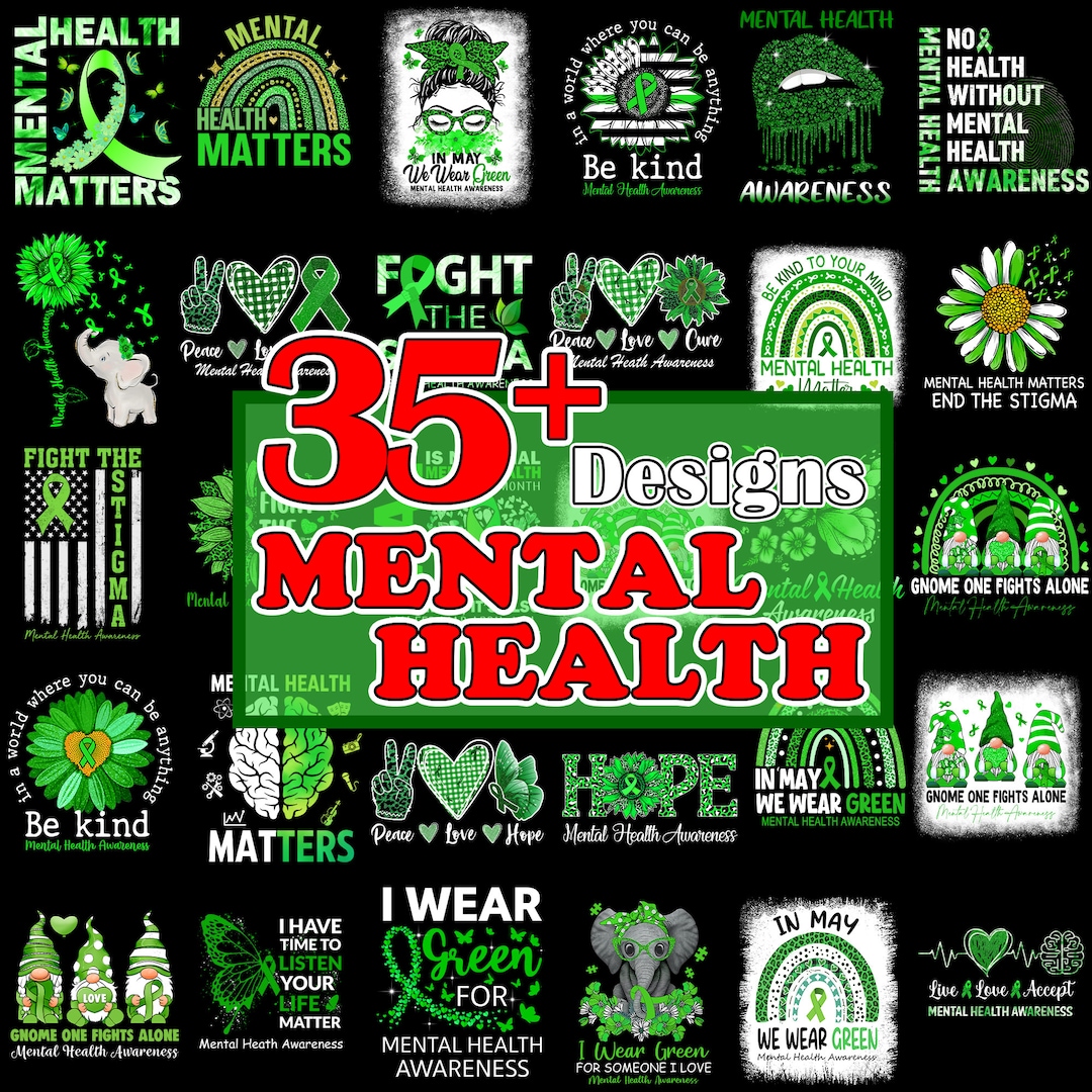 Mental Health Awareness Bundle Png, 35+ Mental Health Png, Mental ...