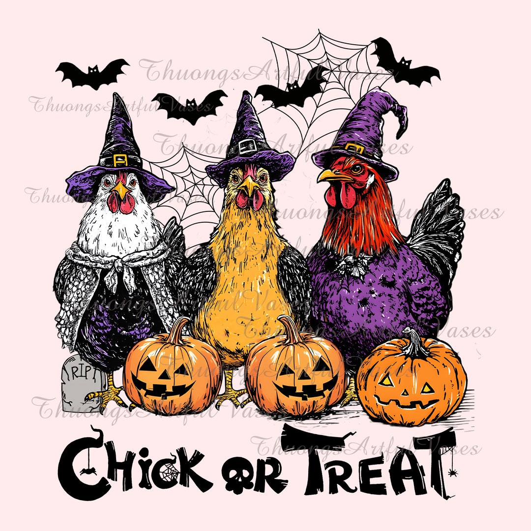 Halloween Chicken PNG, Spooky Chicken Png, Autumn Png, Chick or Treat ...