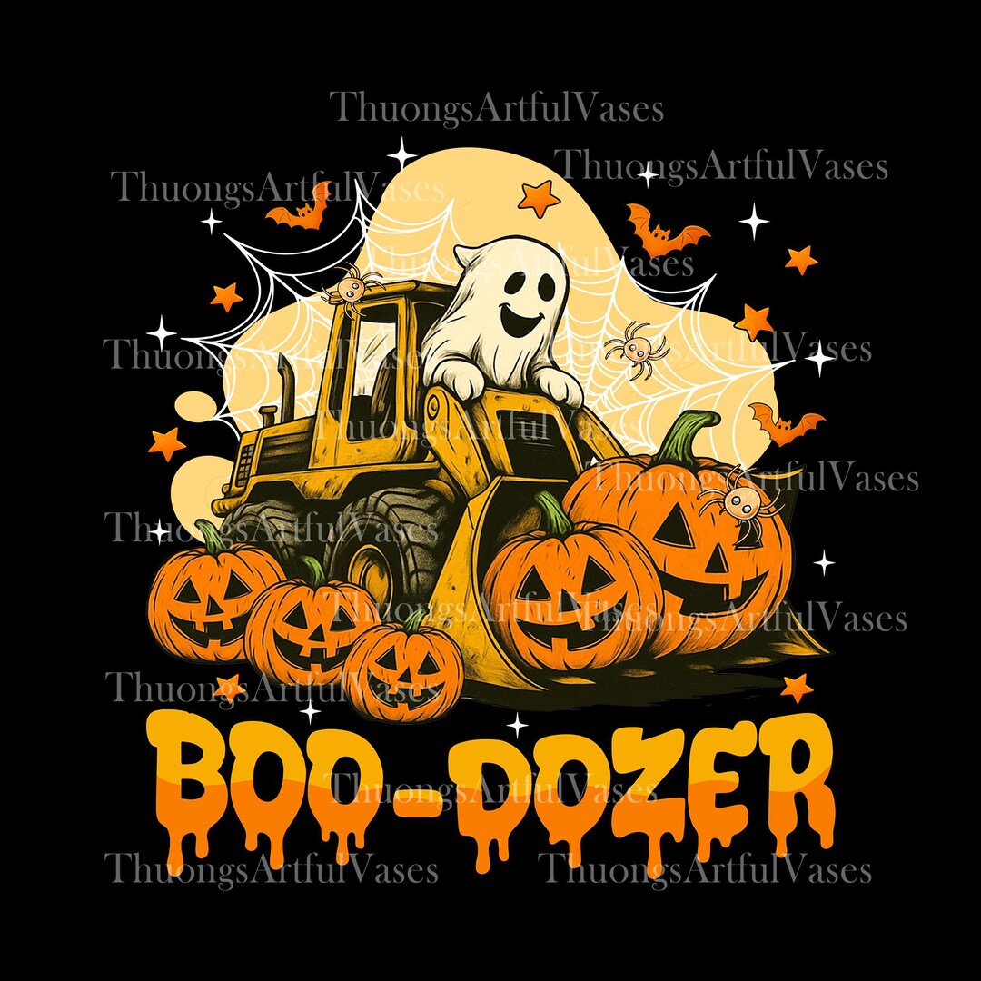 Boo Dozer PNG, Boy Fall Halloween Png, Retro Pumpkin Truck, Spooky ...