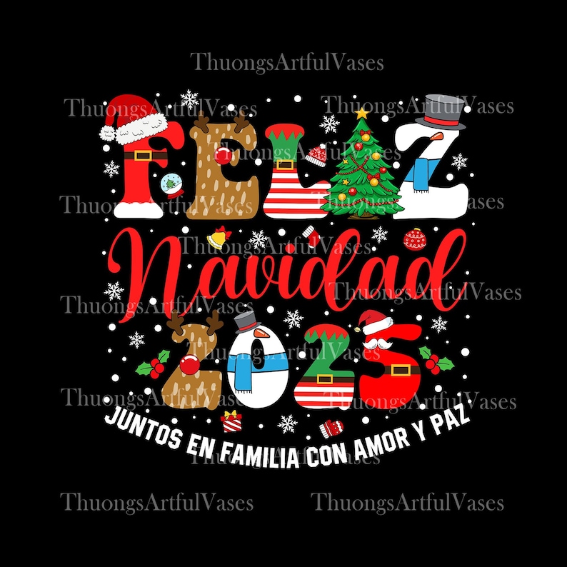 Feliz Navidad 2025 PNG, Merry Christmas, Spanish Christmas Png, Navidad ...