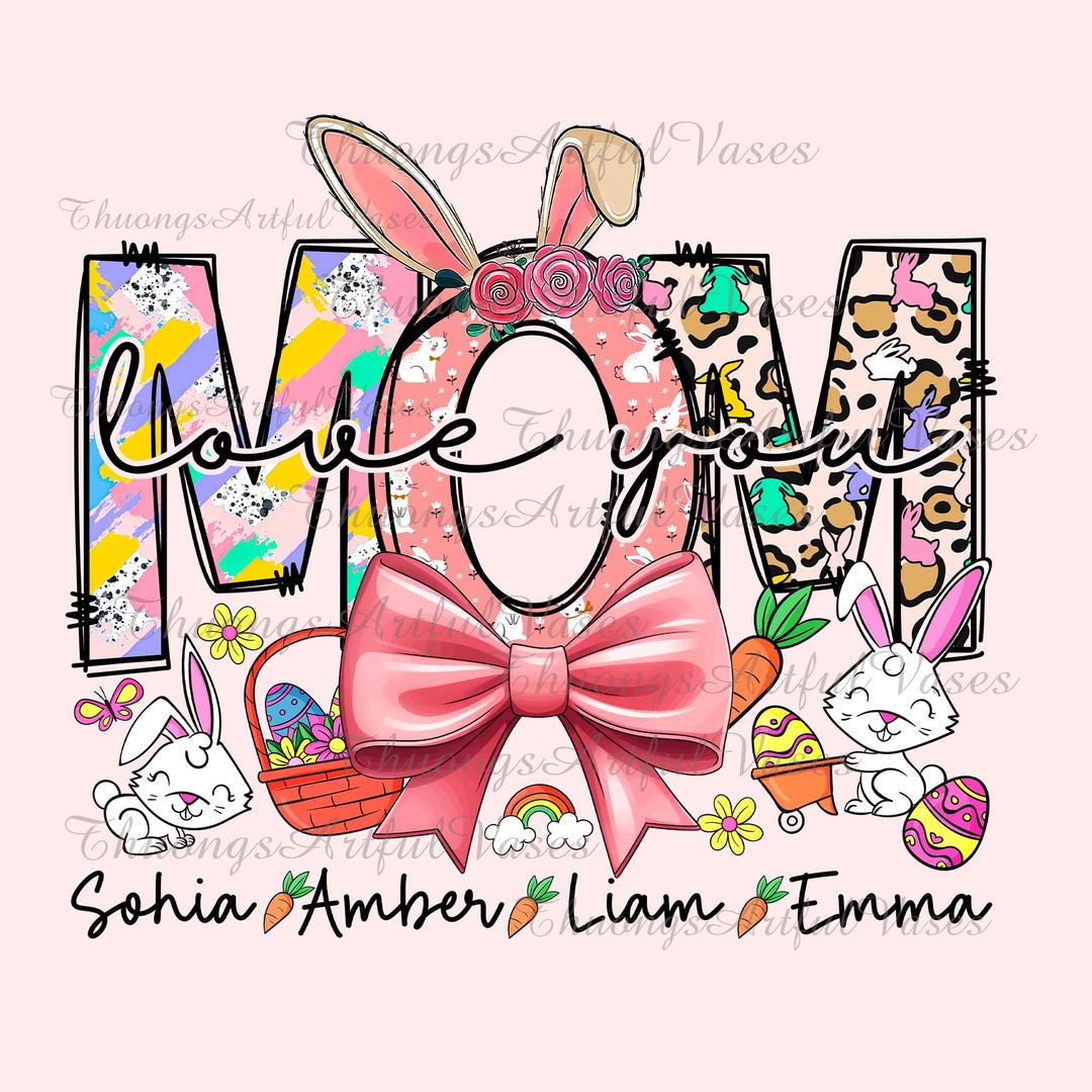 Coquette Easter Mama, Happy Easter Png, Personalization Mama Easter Png ...