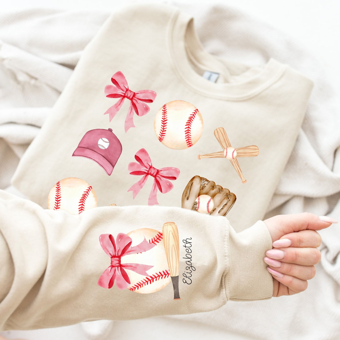 Baseball Coquette Bow Png, Soft Girl Era Png, Pink Bow Baseball Png ...