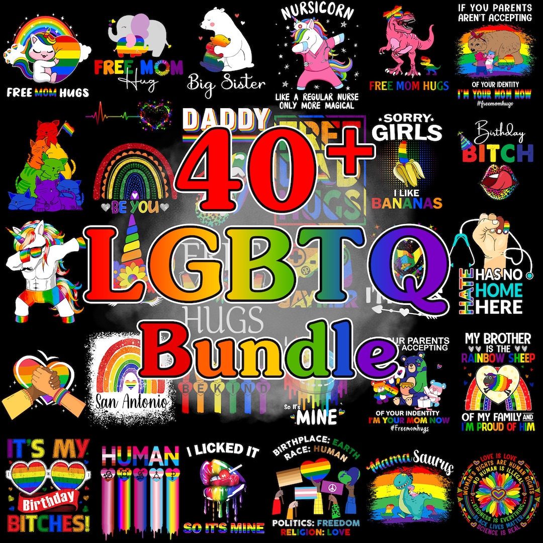 40+ LGBTQ PNG Bundle, Gay Pride Png, Pride Month Lgbt Design, Rainbow ...