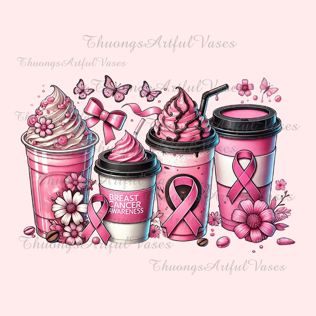 Breast Cancer Coffee Cups Png, Breast Cancer Png, Cancer Coffee Cup Png ...