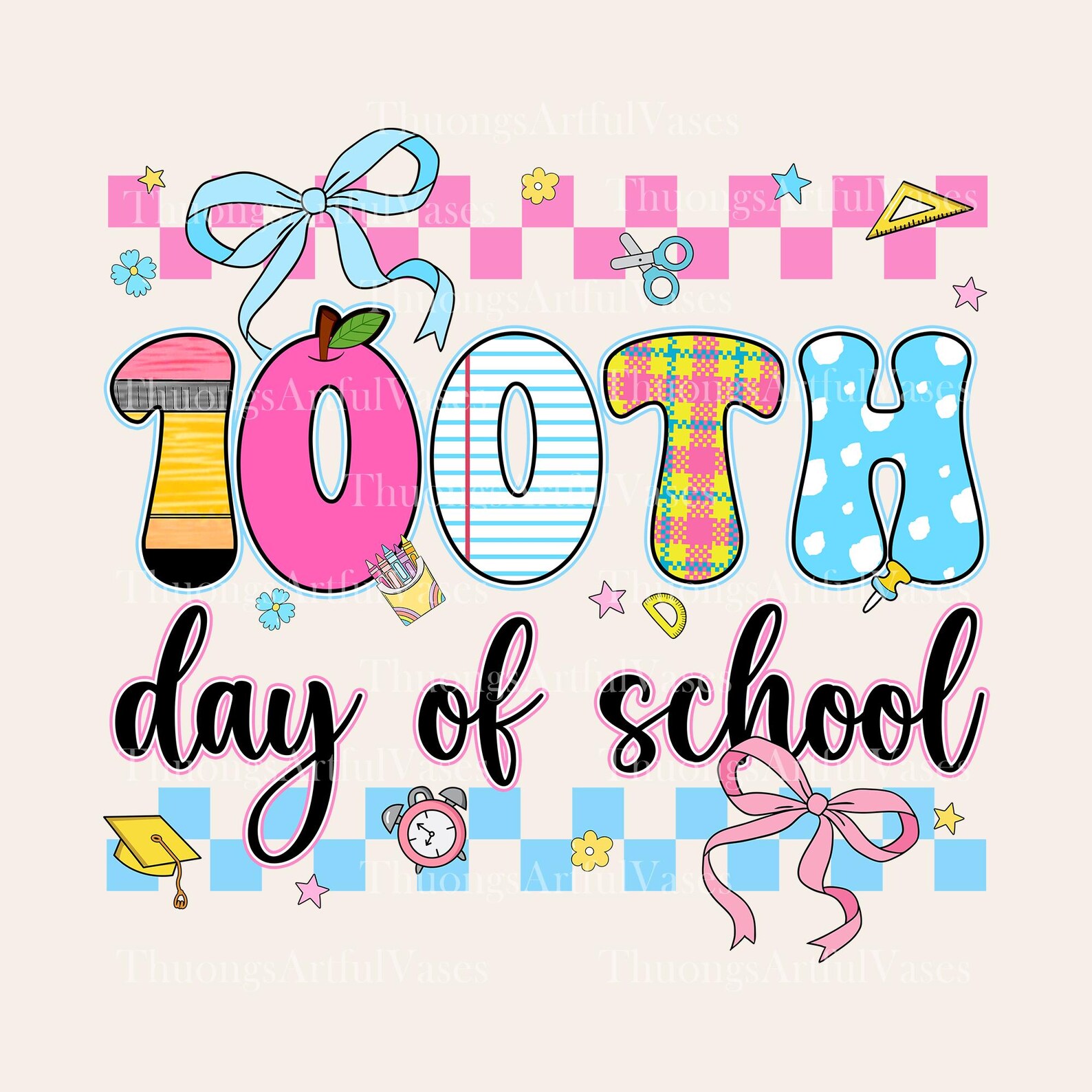 Preppy 100 Days of School PNG, Coquette 100th Day of School Shirt ...