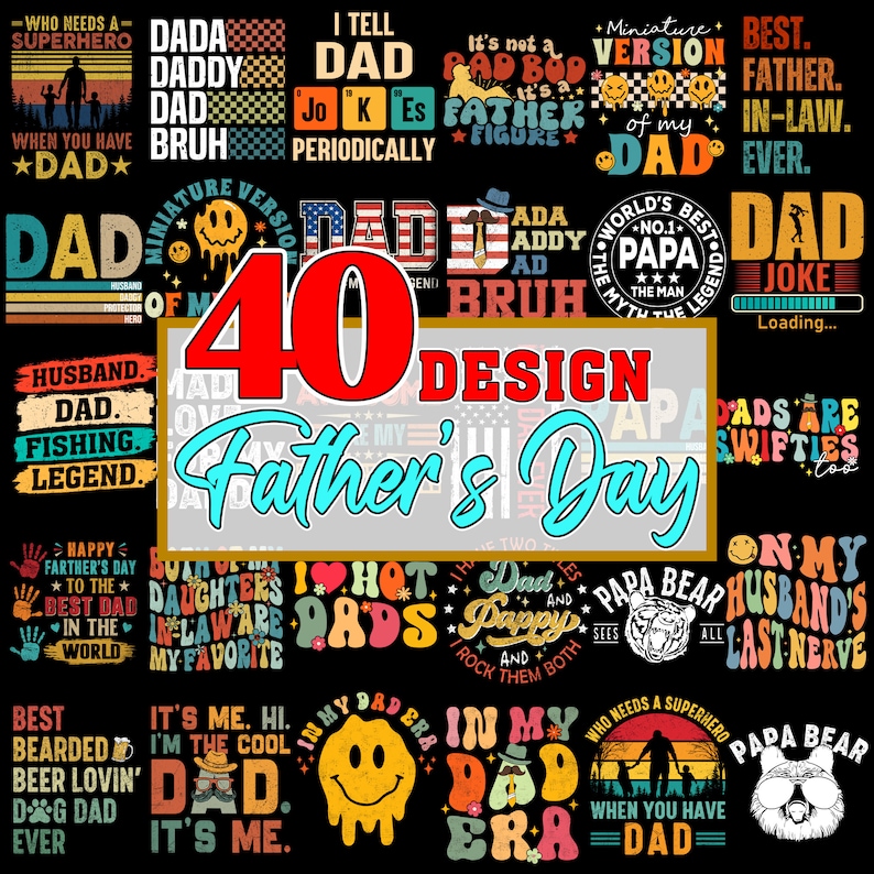 40 Father's Day Png Bundle, Dad Bundle Png, Best Dad Ever Png, Dad ...