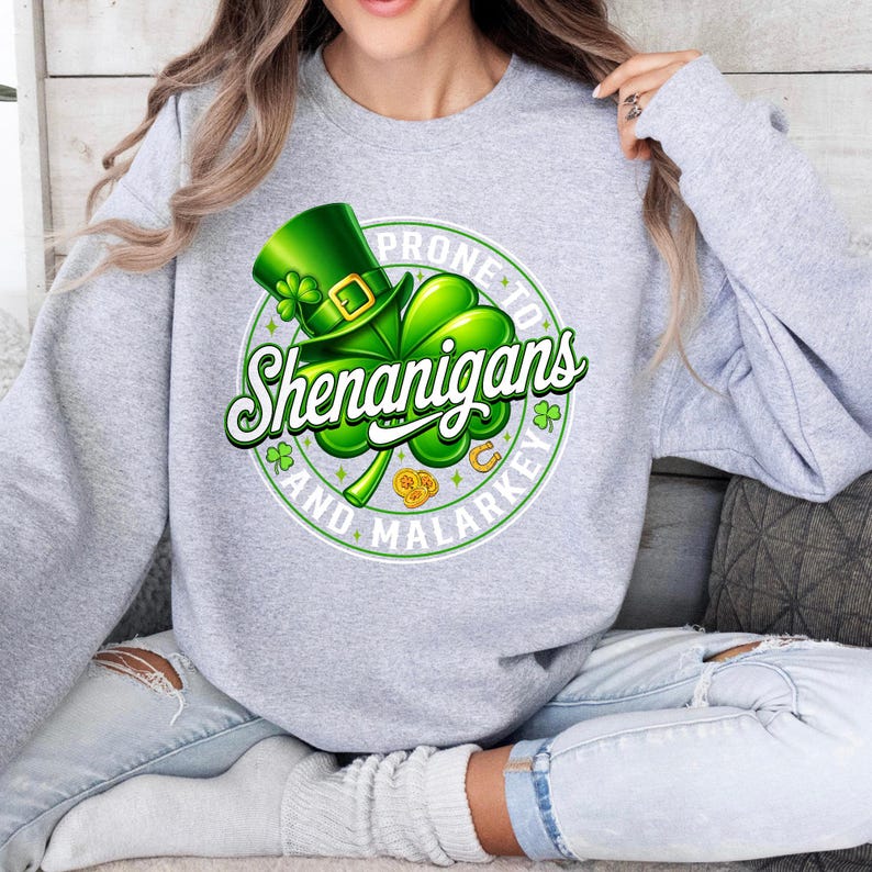 Prone to Shenanigans and Malarkey PNG, St Patrick's Day Png, Preppy ...