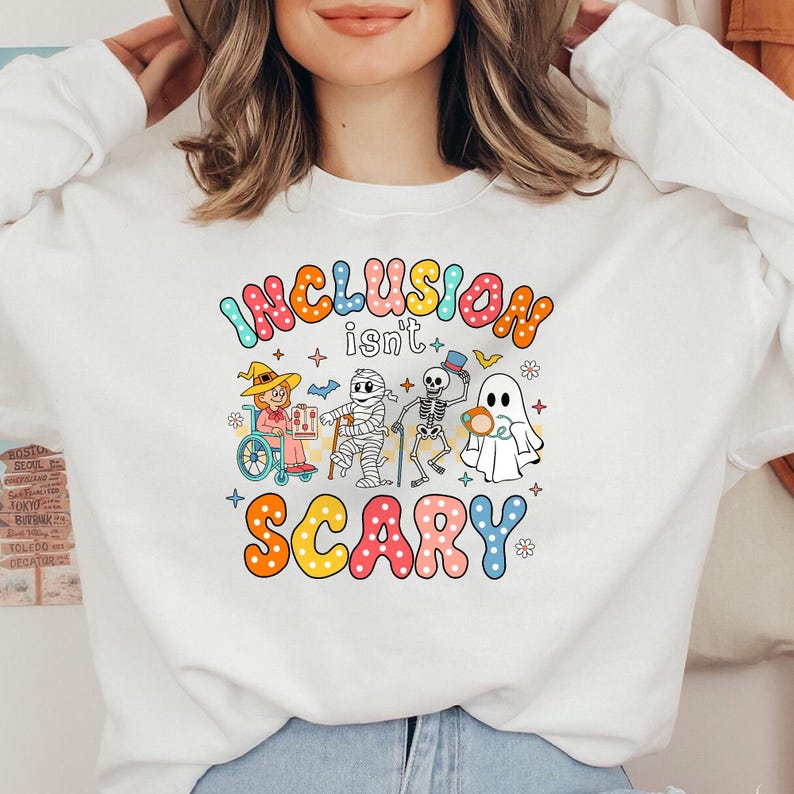 Inclusion Isn't Scary Halloween PNG, Halloween Sped Teacher Tee ...