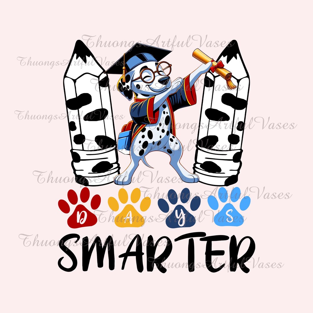 101 Days of Smarter Png, 101 Days of School Dalmatian Png, I Survived ...