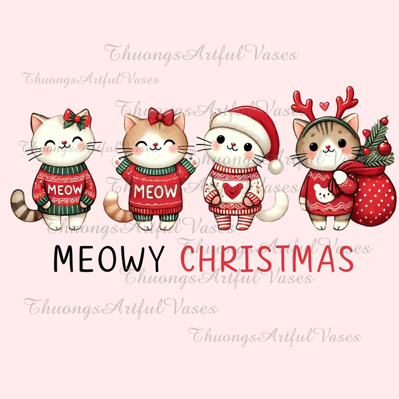 Meowy Christmas - Etsy