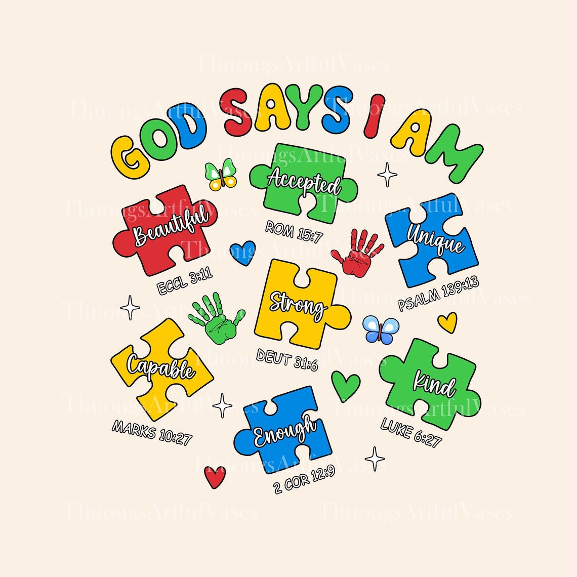 God Says I Am Autism PNG, Autism Awareness Month, Christian Autism ...