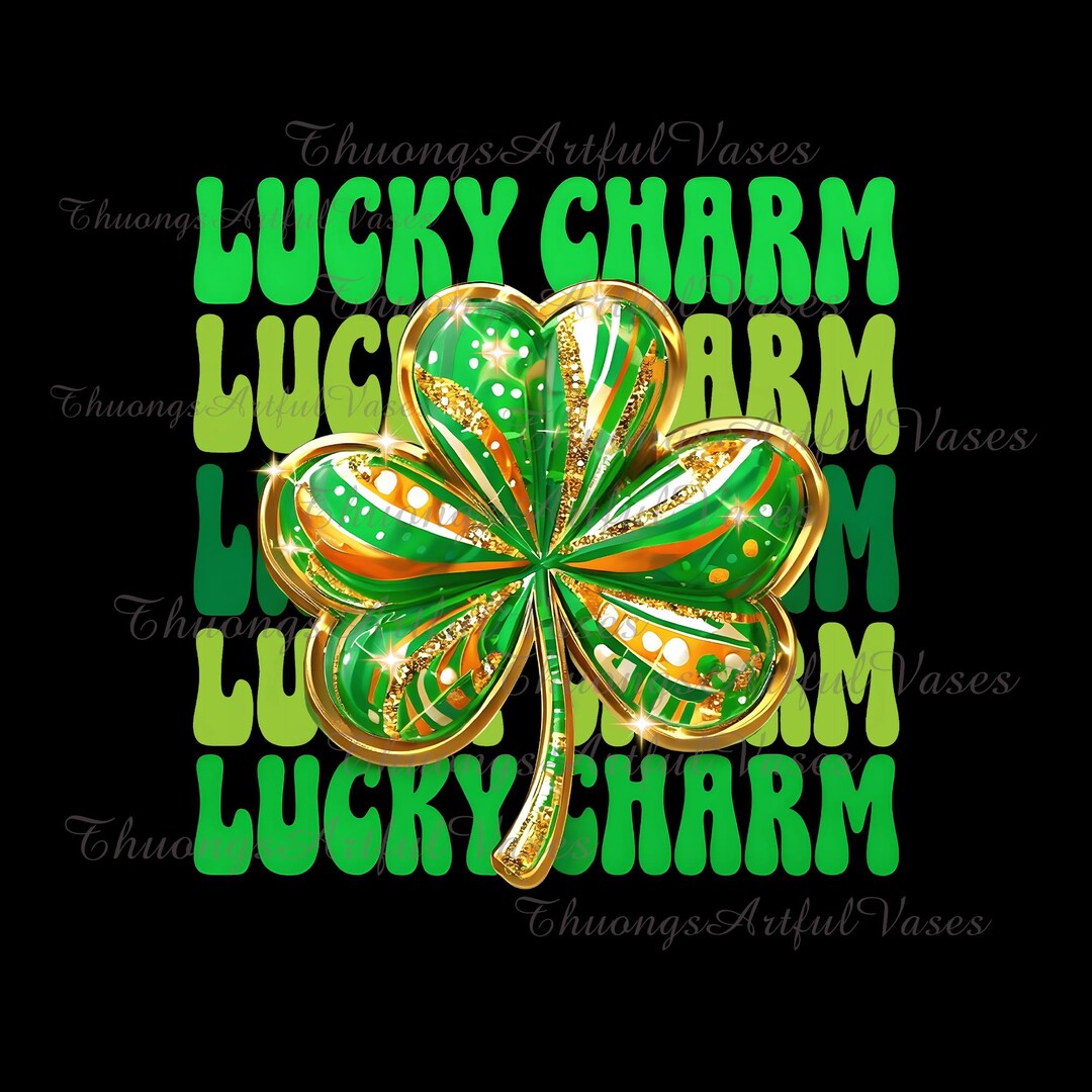 Lucky Charm Png, Glitter St Patrick's Day Png, Patrick Four Leaves ...