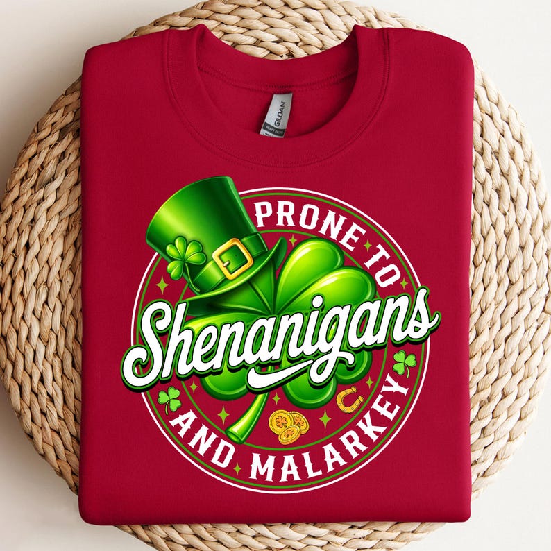Prone to Shenanigans and Malarkey PNG, St Patrick's Day Png, Preppy ...