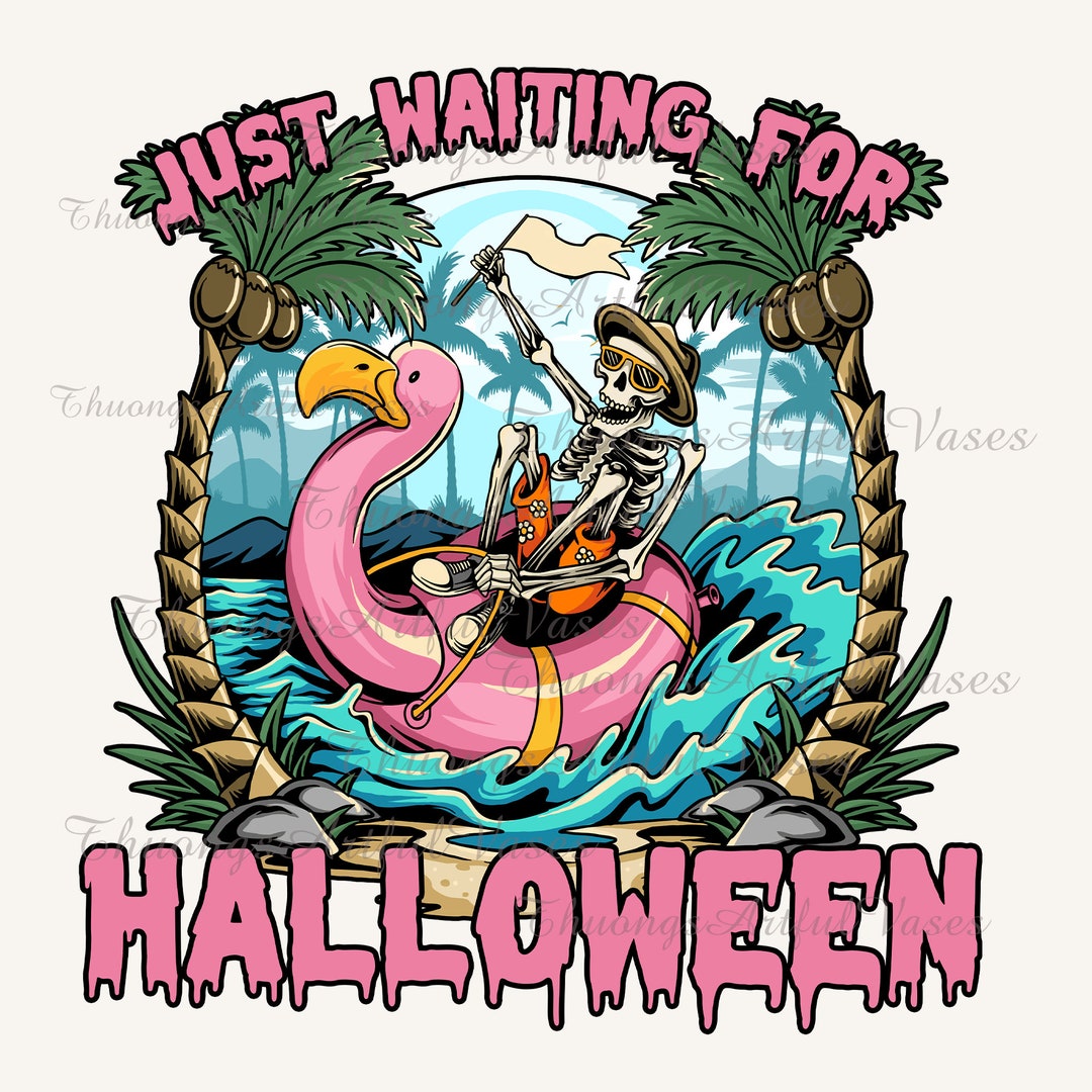 Just Waiting for Halloween PNG, Cute Summerween Png, Funny Halloween ...