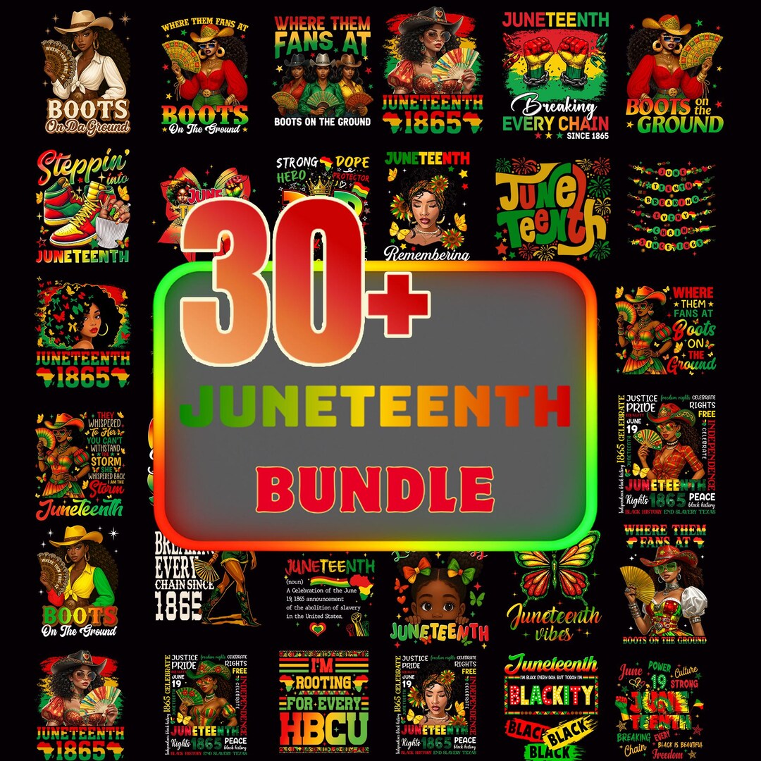 30+ Juneteenth PNG Bundle, Juneteenth Sublimation Png, Free-ish, Black ...