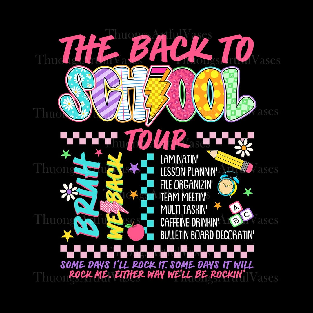 The Back to School Tour Png, Bruh We Back Png, Back to School Png, Back ...