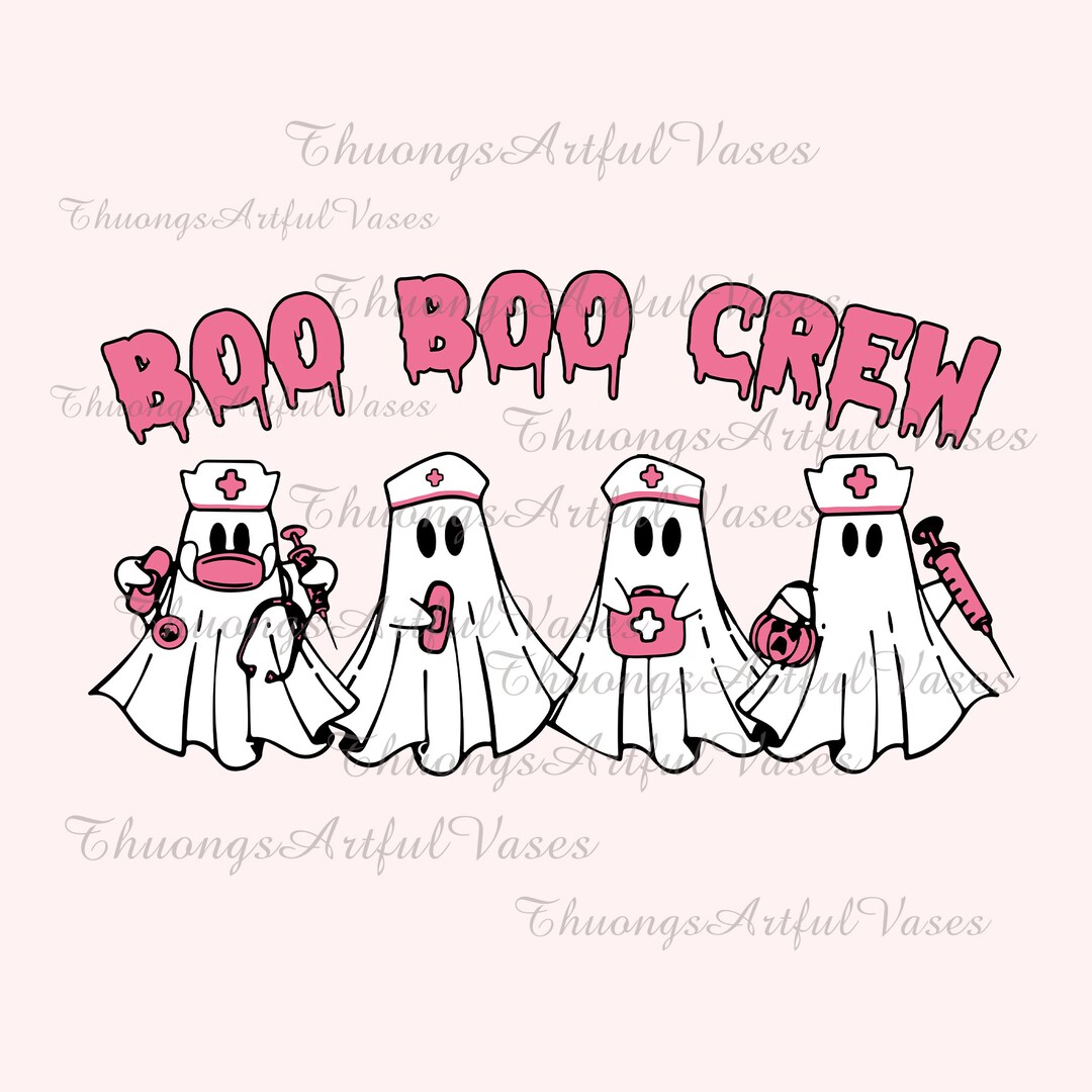 Boo Boo Crew Ghost PNG, Ghost Nurse Png, Funny Nurse Png, Cute Ghost ...