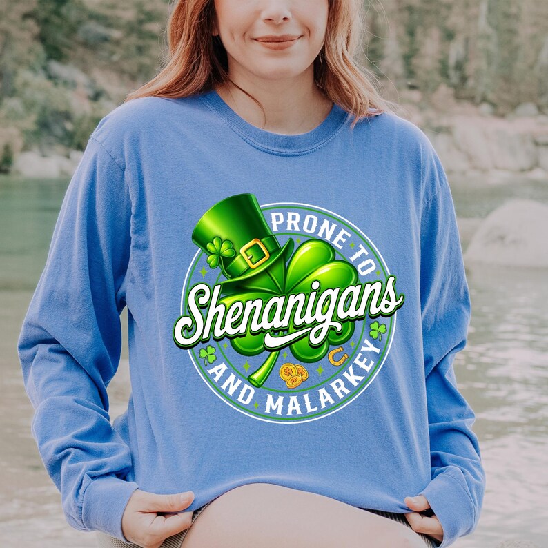 Prone to Shenanigans and Malarkey PNG, St Patrick's Day Png, Preppy ...