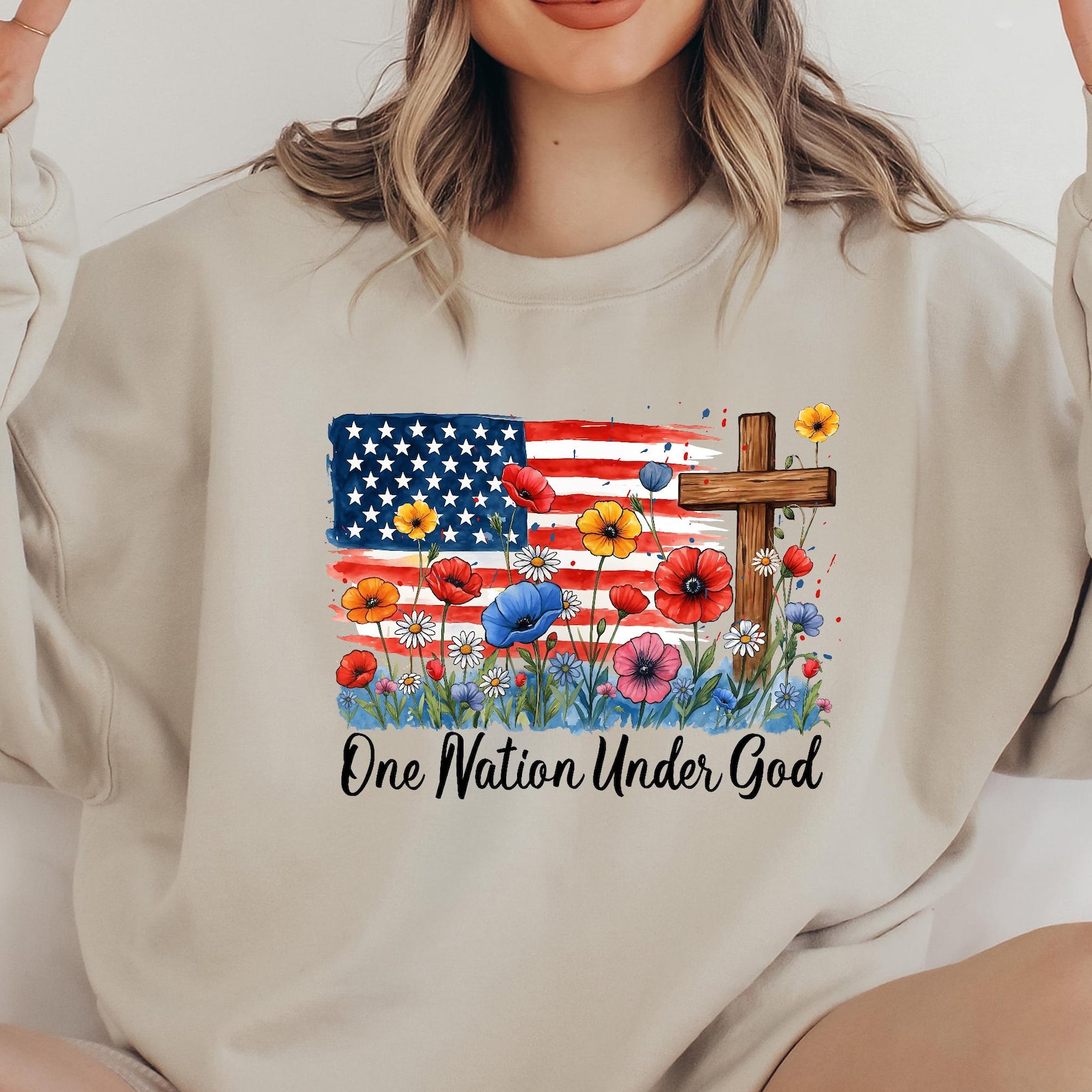 One Nation Under God Png, 4th of July Christian Patriotic Sublimation ...