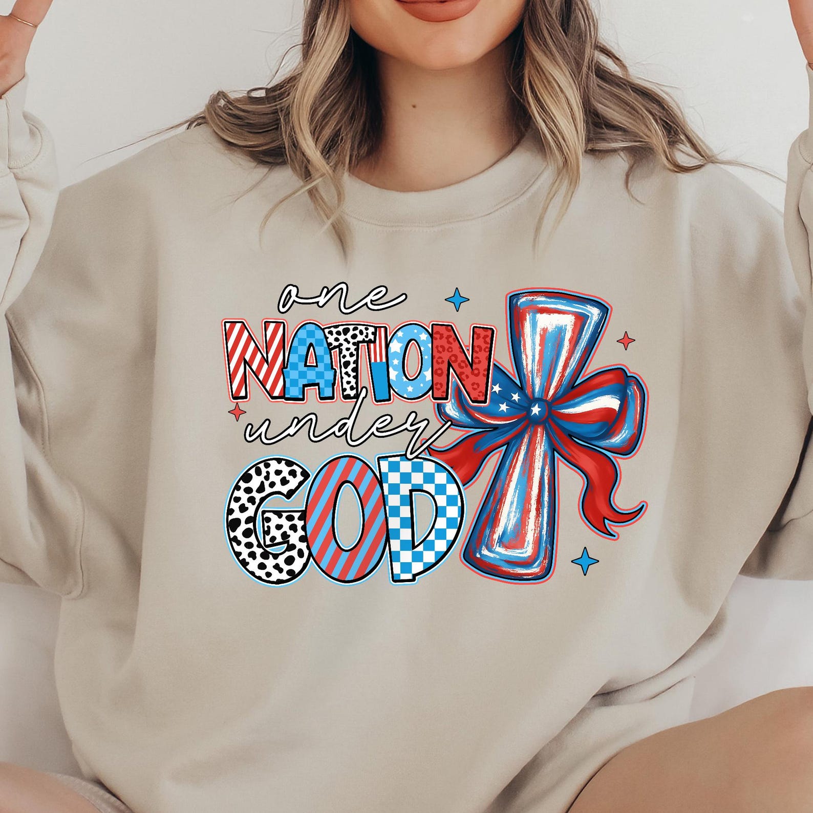 One Nation Under God PNG, 4th of July Christian Patriotic Sublimation ...