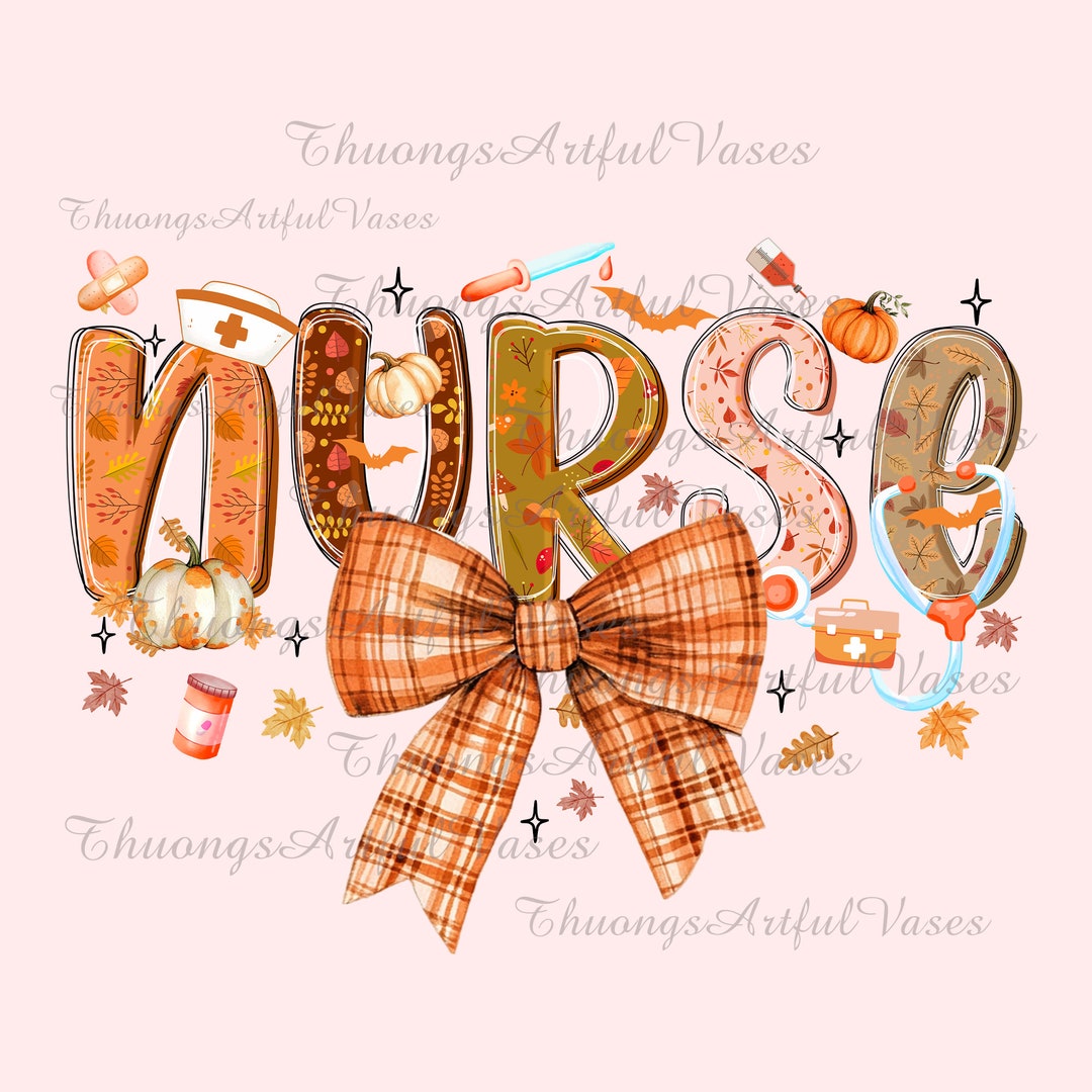 Fall Nurse Coquette Png, Thanksgiving Nurse Png, Thankful Nurse Png ...