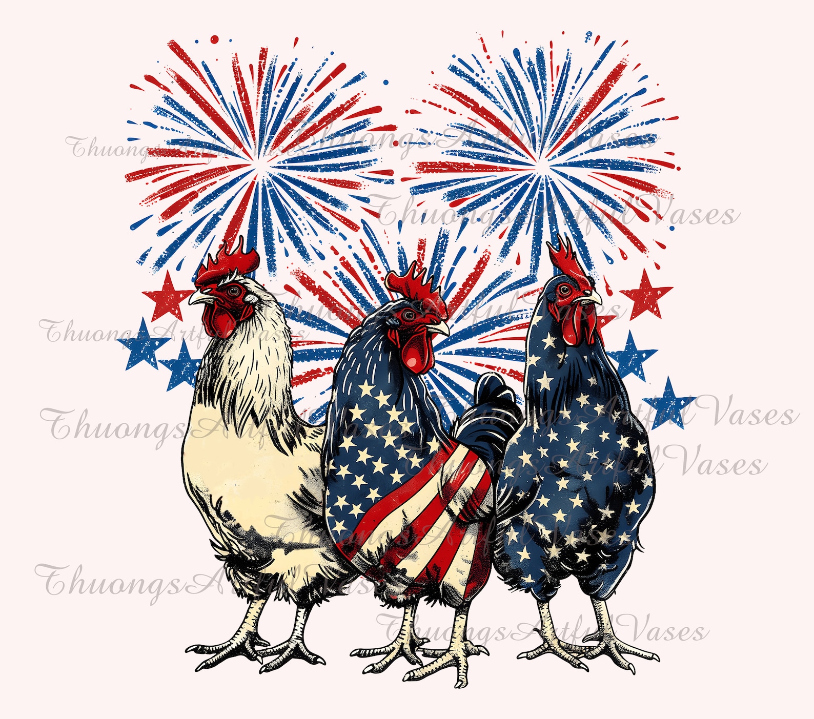 Patriotic USA Chicken PNG, Patriotic USA Chicken, Retro American 4th of ...