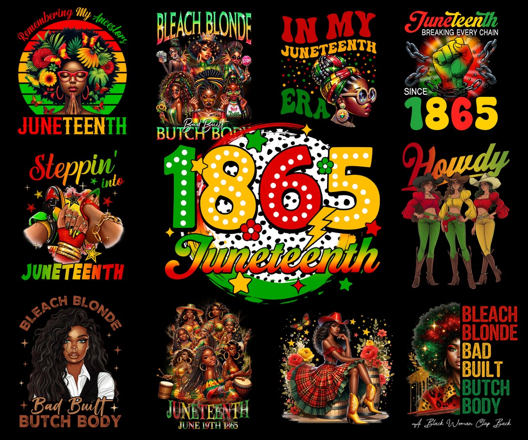 Juneteenth PNG Bundle, Juneteenth Sublimation Png, Free-ish, Black ...