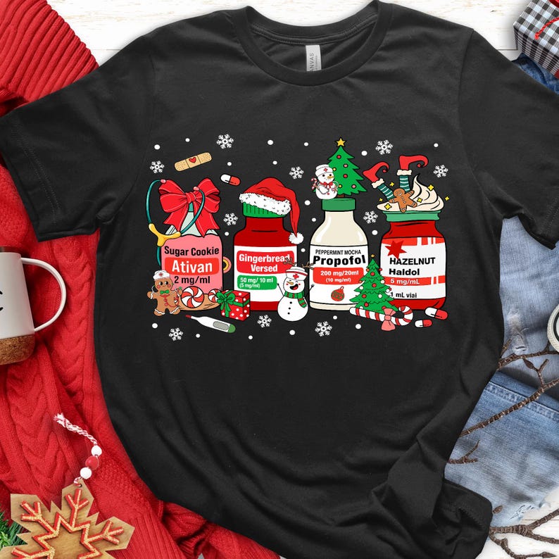 Peppermint Mocha Propofol PNG, Cute Christmas Nurse Png, Medical ...