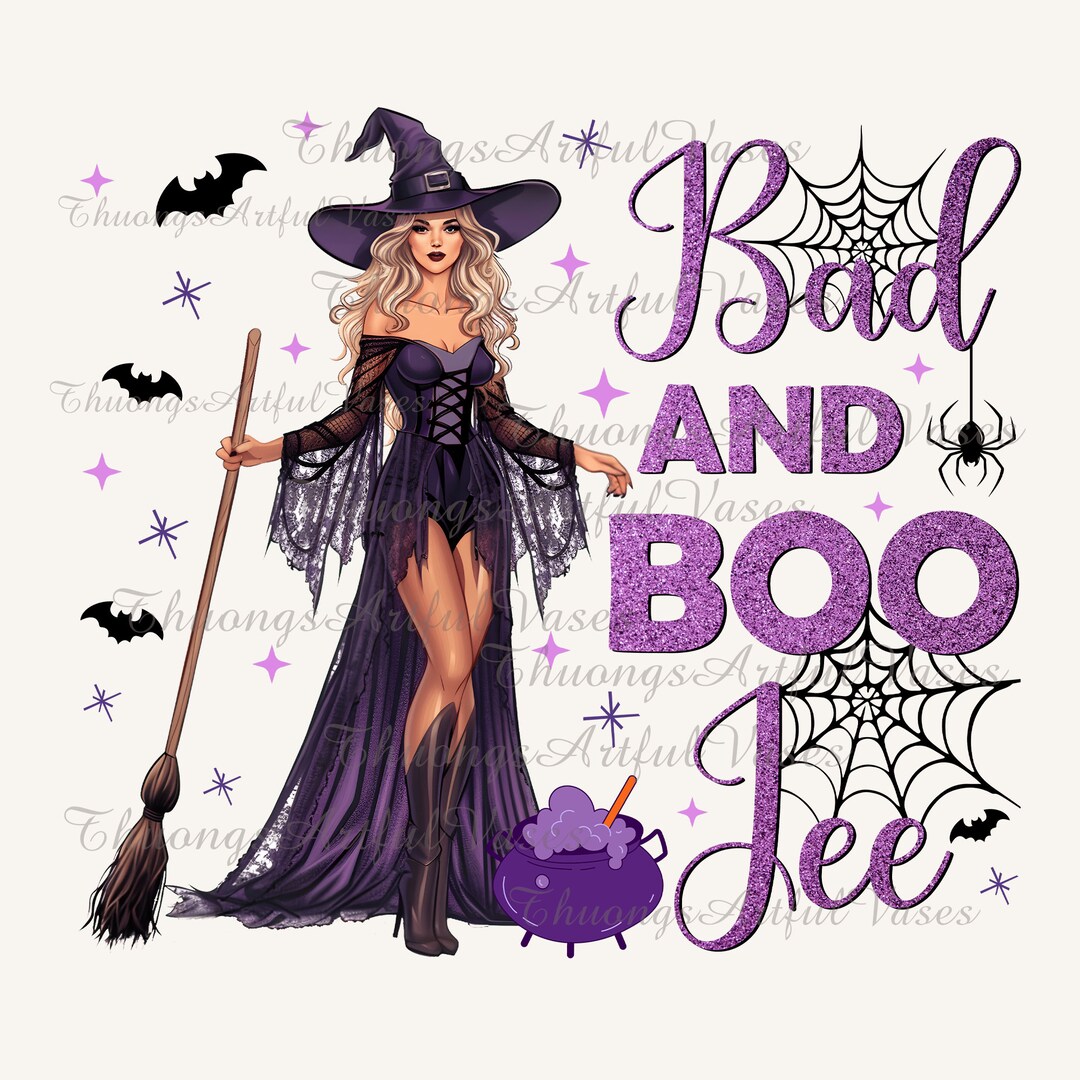 Bad and Boojee Png, Funny Bougie Girl Quote, Spooky Season Png, Retro ...