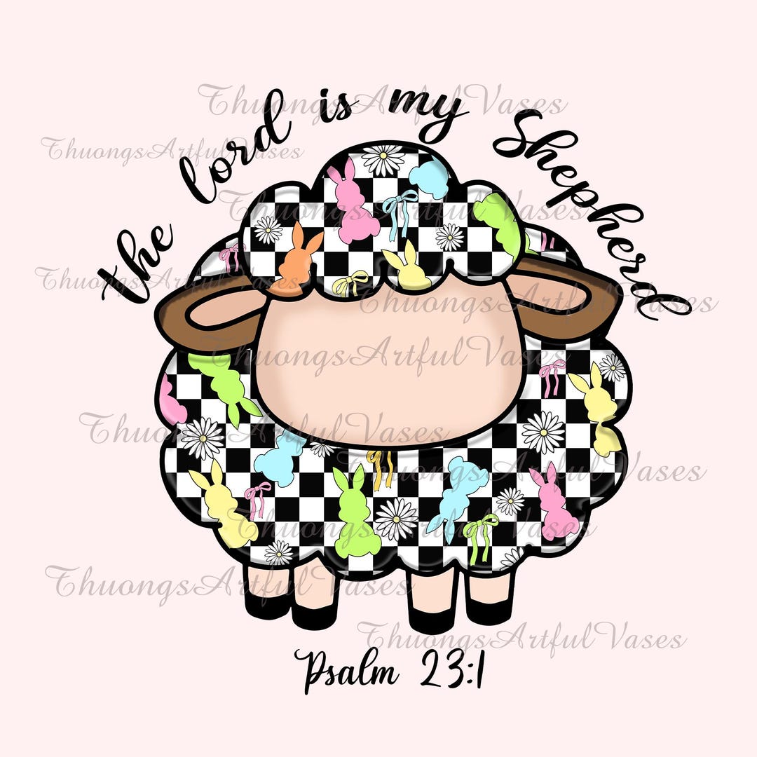 The Lord is My Shepherd Png, Retro Easter Bunny Coquette Png, Lord's ...