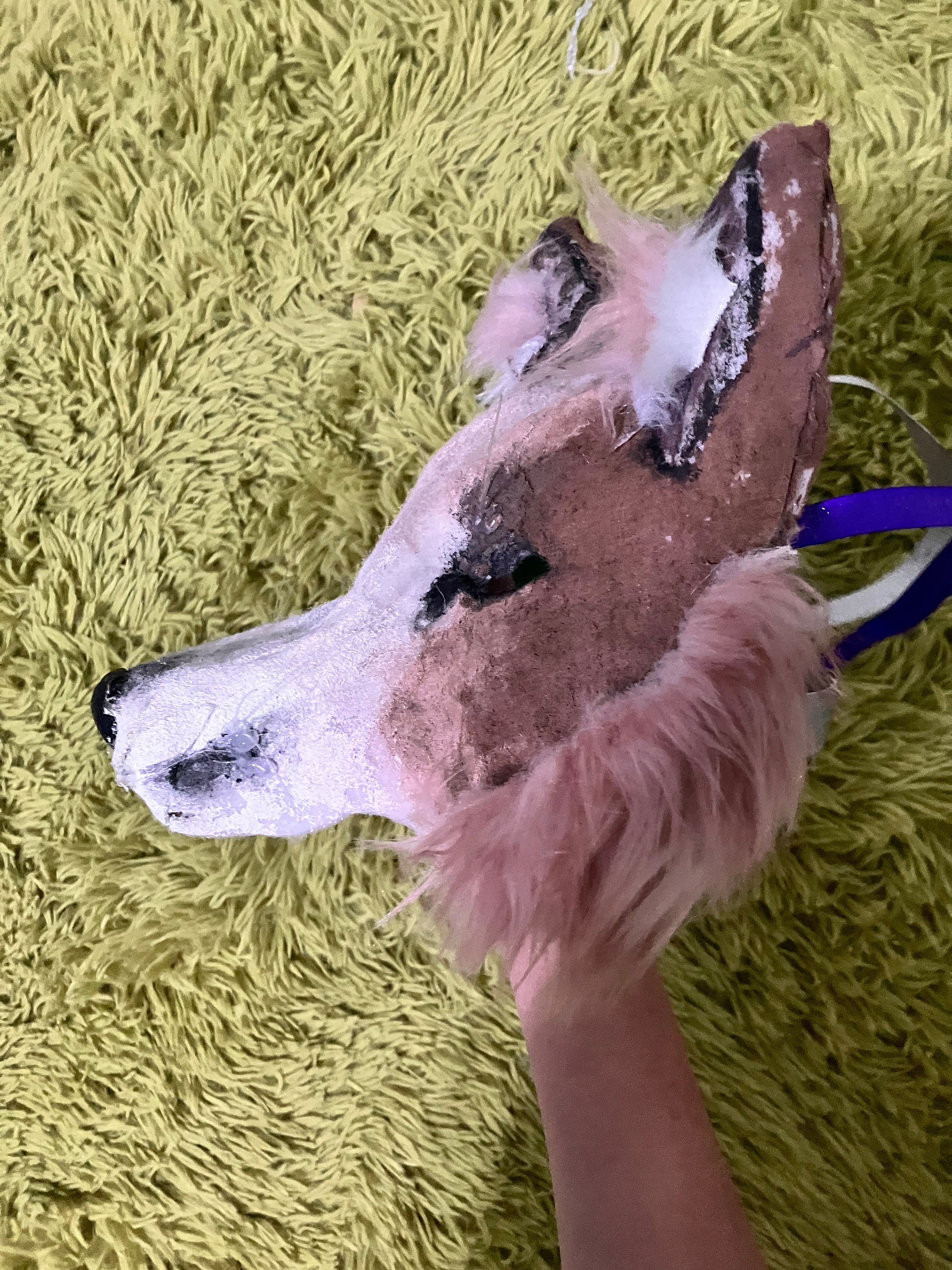 Brown Marble Fox Mask Therian Gear, Costume, Masquerade, Furry - Etsy