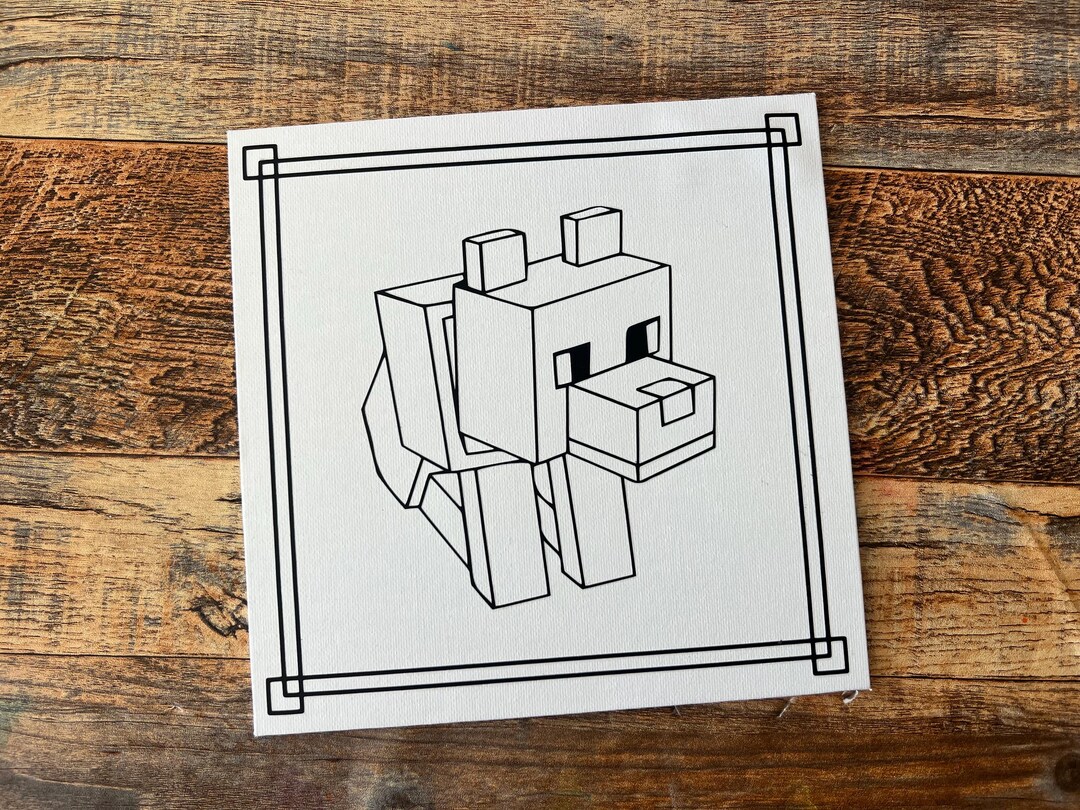 Minecraft Creeper Painting Canvas Kit X1 - Party Art Activity - Party ...