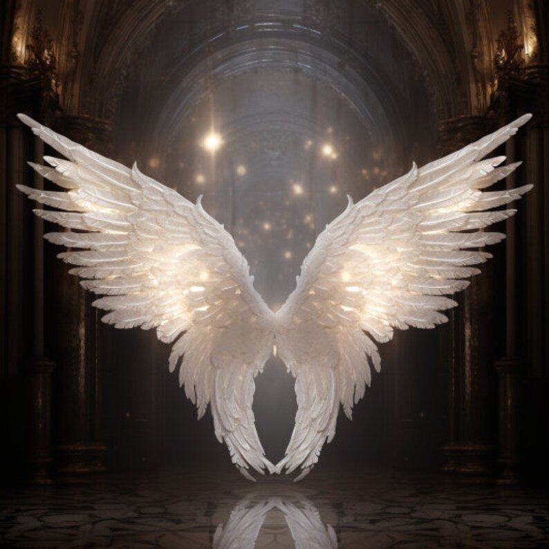 Digital Angel Wings Digital Background - Etsy