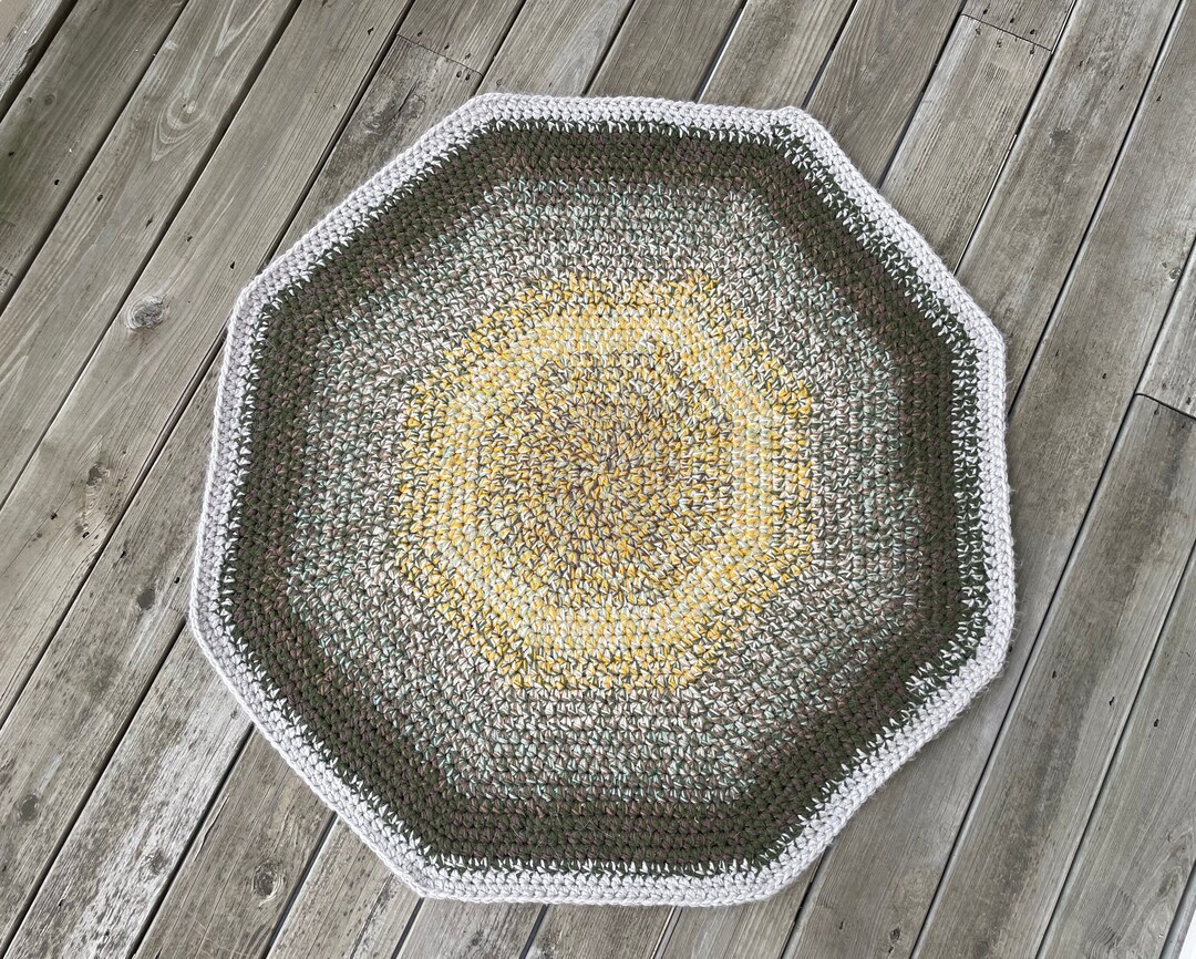 Octagon Scrap Yarn Crochet Rug Pattern - Etsy