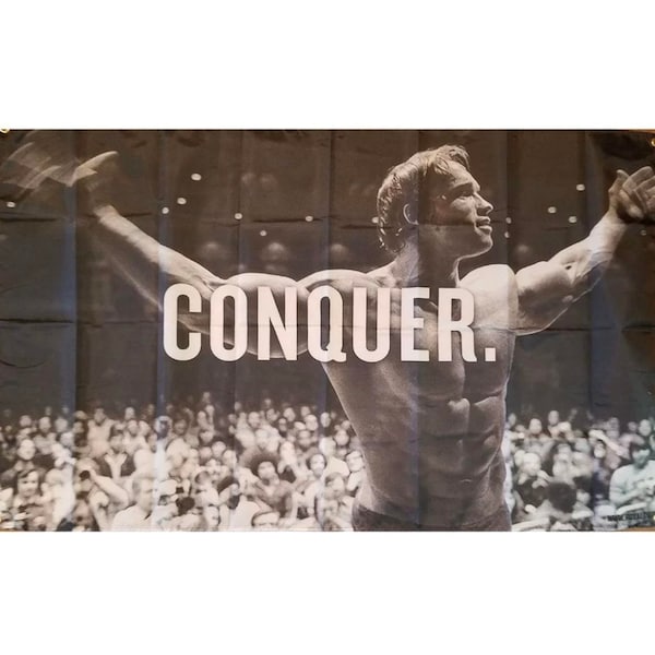 Arnold Schwarzenegger Conquer Flag - Etsy