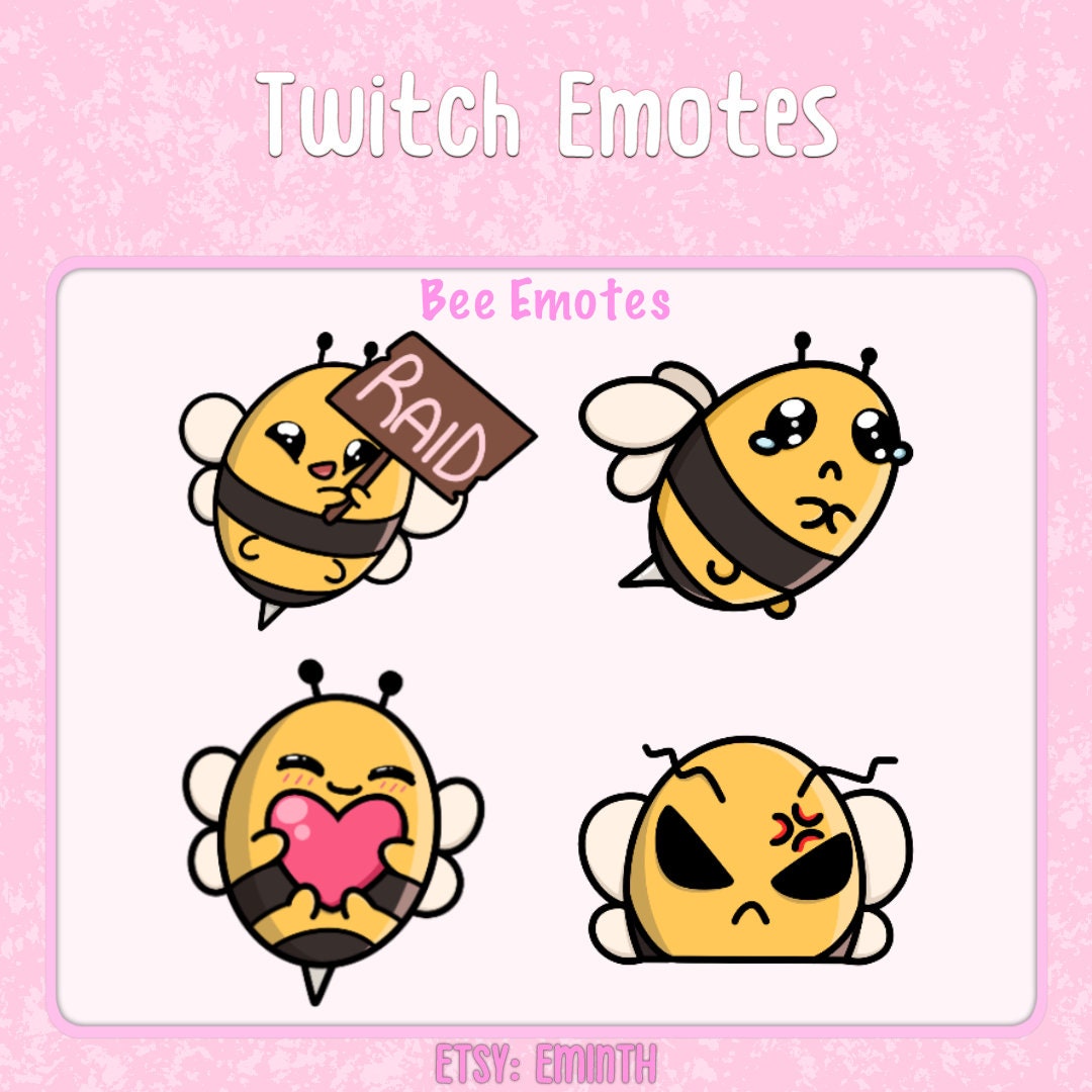 Bee Emotes for Twitch/discord | Emotes | Twitch Sub | Kawaii | Bees ...